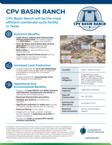 CPV Basin Ranch Energy Center - Competitive Power Ventures
